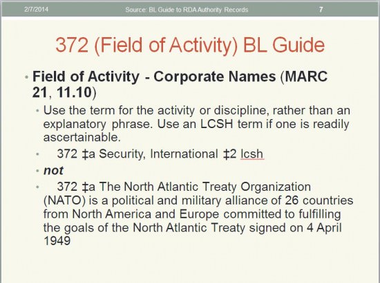 NACO > Yale Policies for Name Authority Records (NARs)